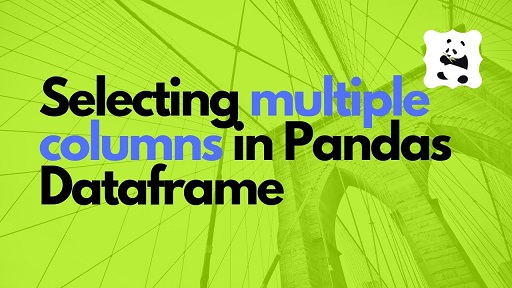 How To Select Multiple Columns In Pandas Dataframe Fedingo
